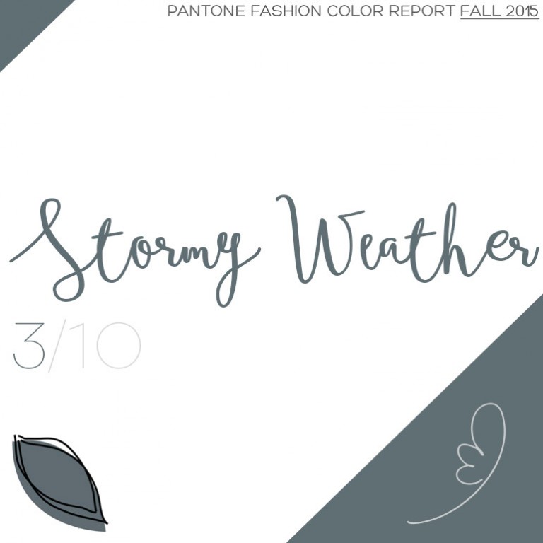 Pantone Fashion Color Report Fall 2015 Stormy Weather