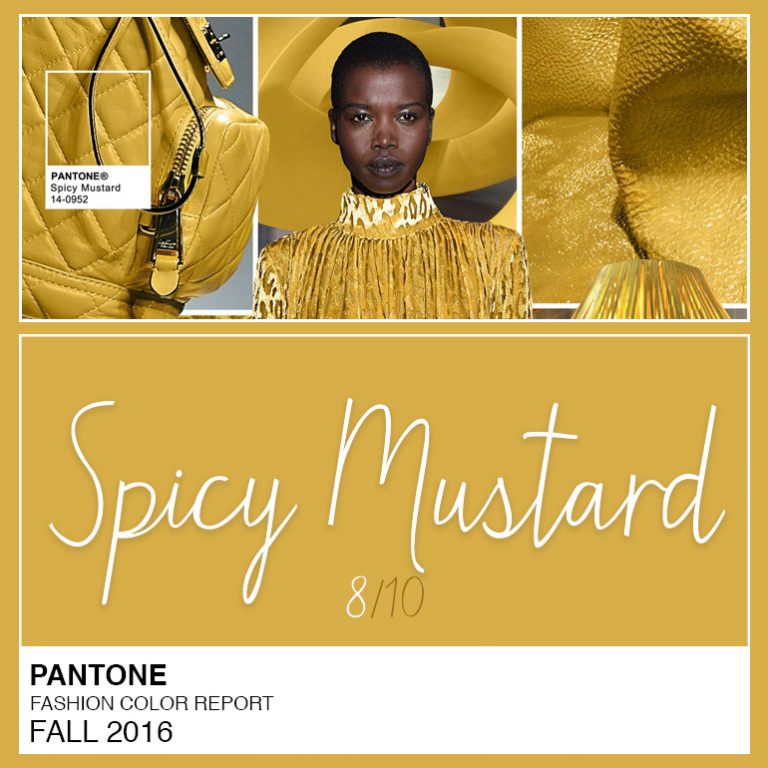 Pantone Fashion Color Report FALL 2016 | 8/10 | Spicy Mustard